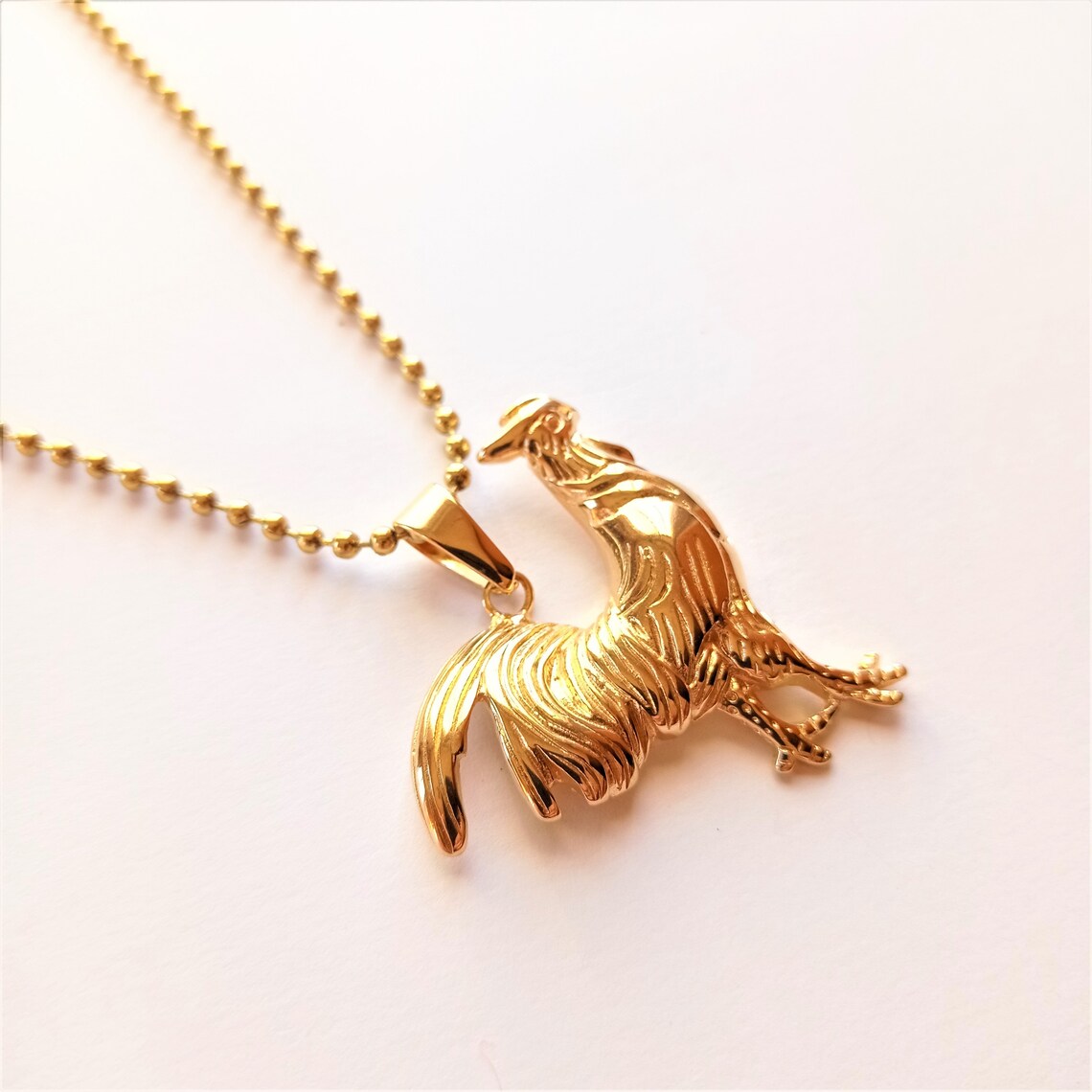 Rooster Pendant in 18 Carat Solid Gold / Solid Gold Pendant - Etsy