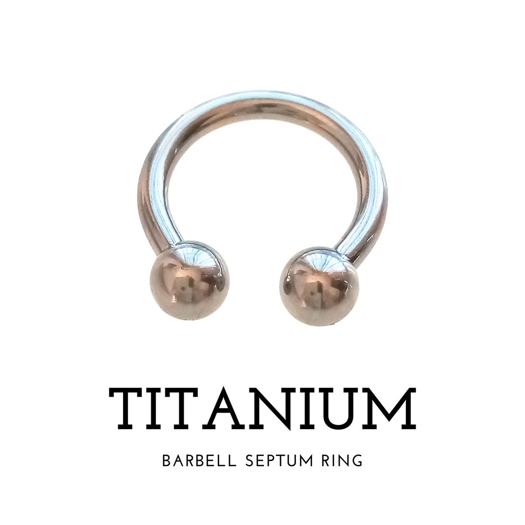 Externally Threaded Implant Grade Titanium Horseshoe Circular Barbell ...