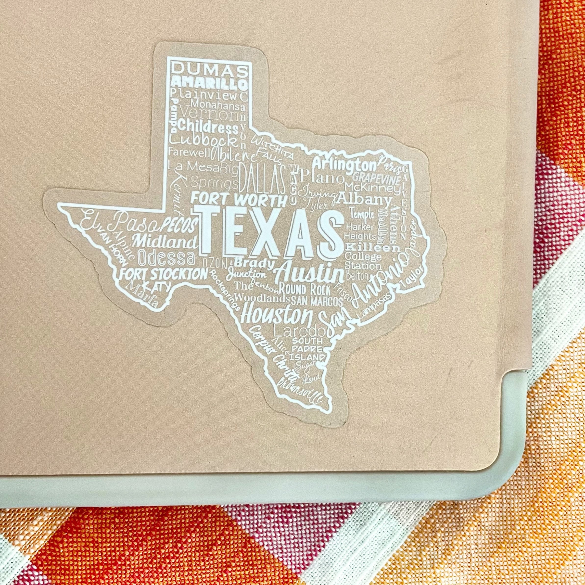 CLEAR Texas Sticker - Etsy