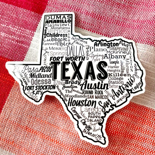Texas Decal TX State Flag Decal Texas State Bumper Sticker - Etsy