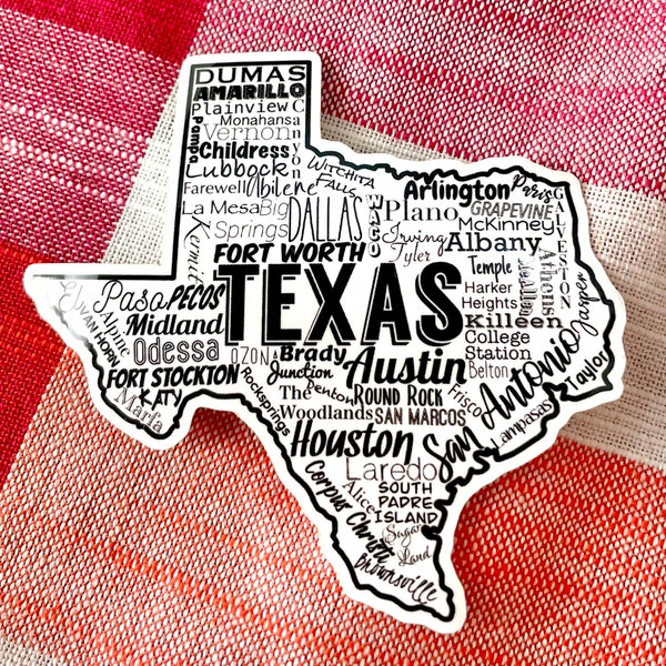 Texas Sticker - Etsy