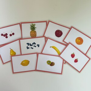 Fruits Montessori Language Cards - Etsy