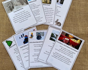 Montessori Winter Cards - Etsy