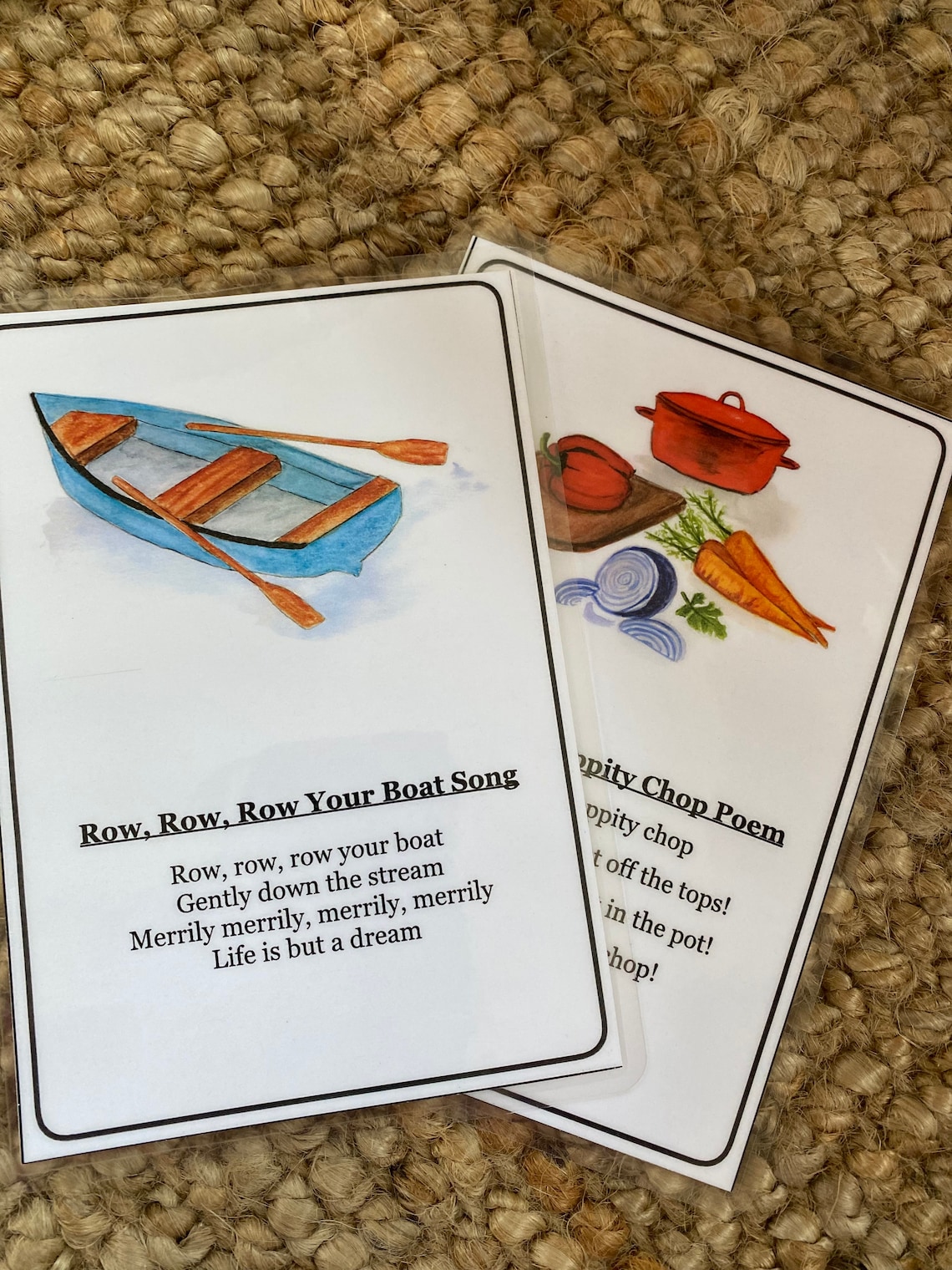 Song Cards Small Set Montessori Material - Etsy