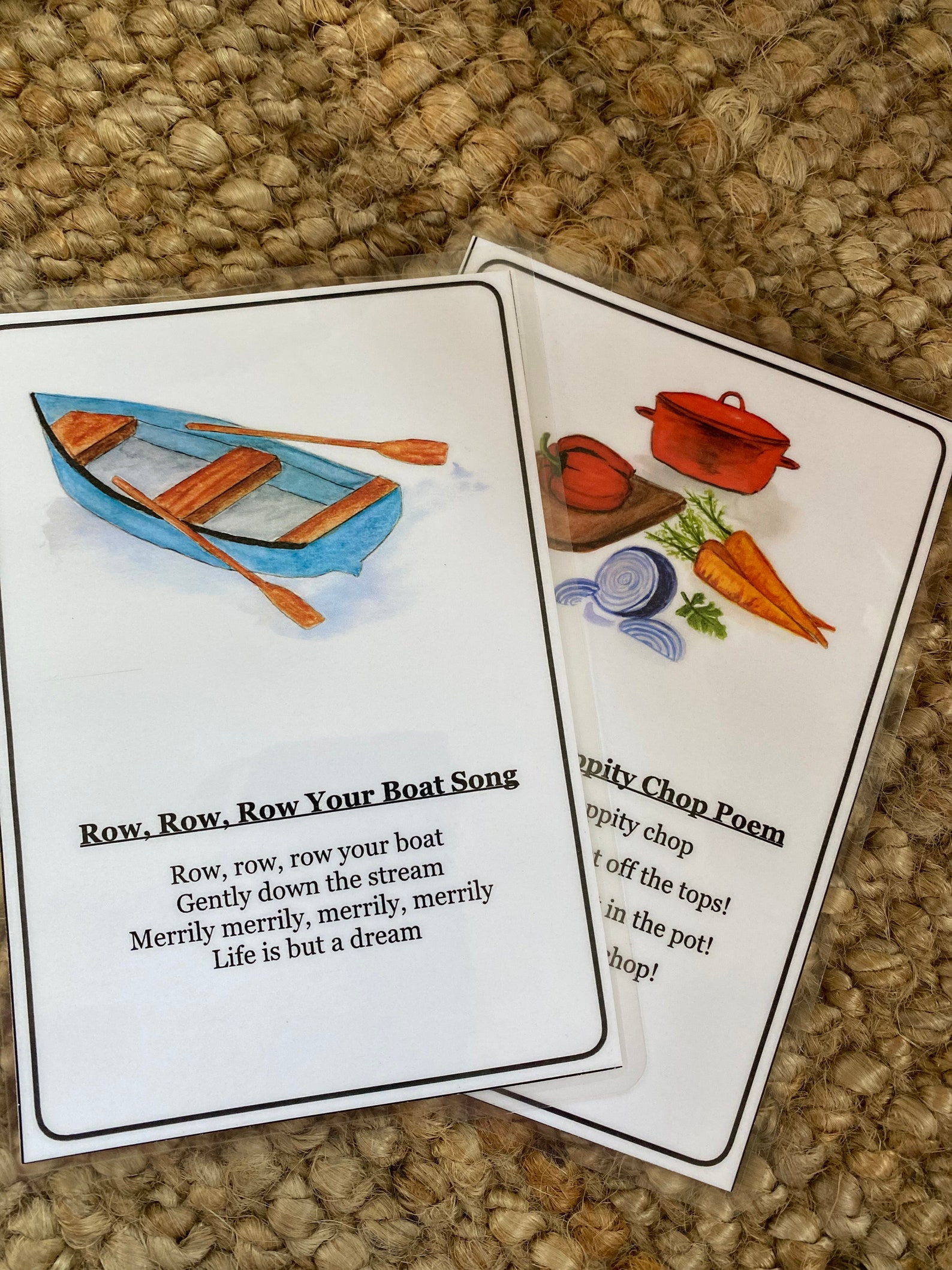 Song Cards Small Set Montessori Material - Etsy
