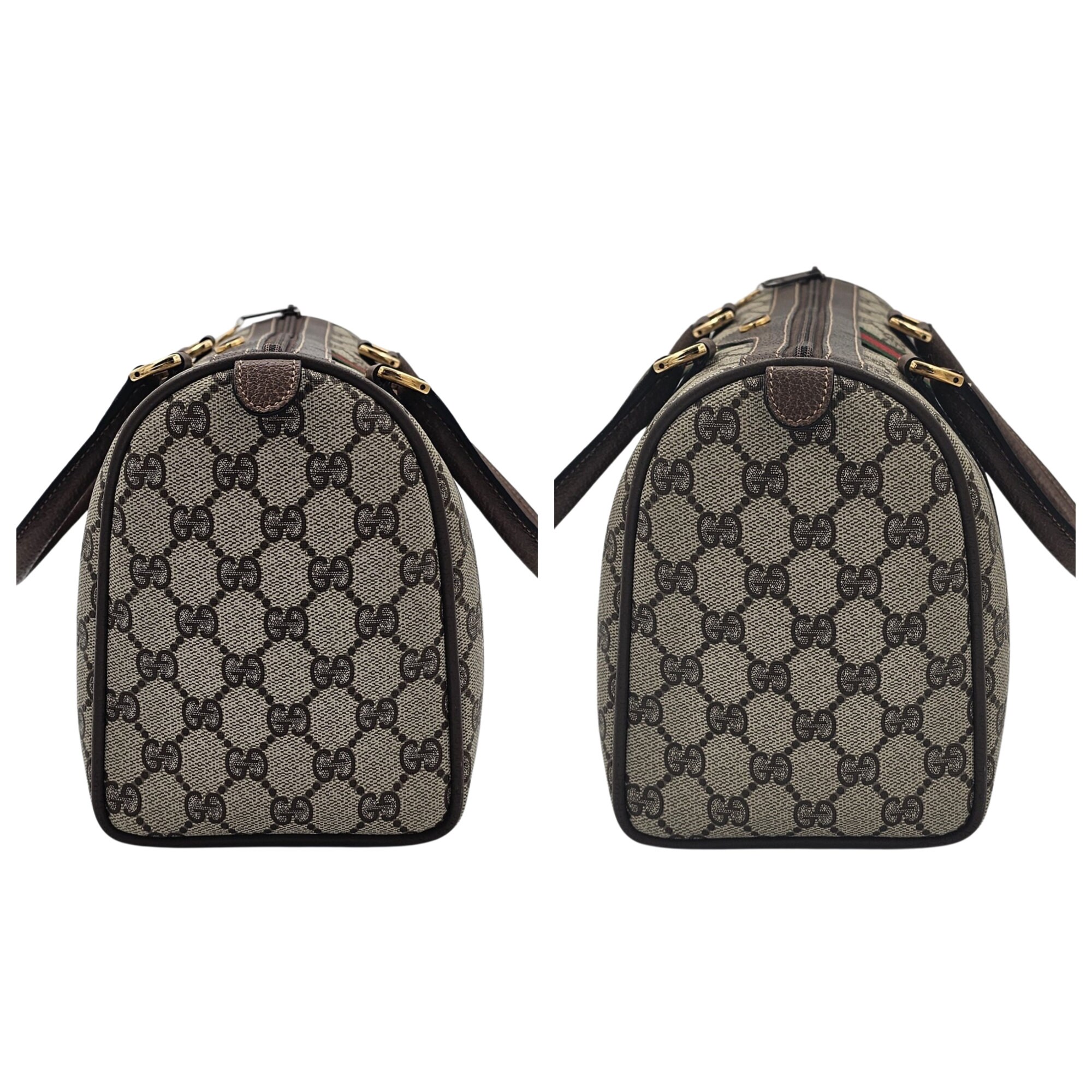 Authenticated Vintage GUCCI GG Web Boston Speedy Doctor Bag, GG ...