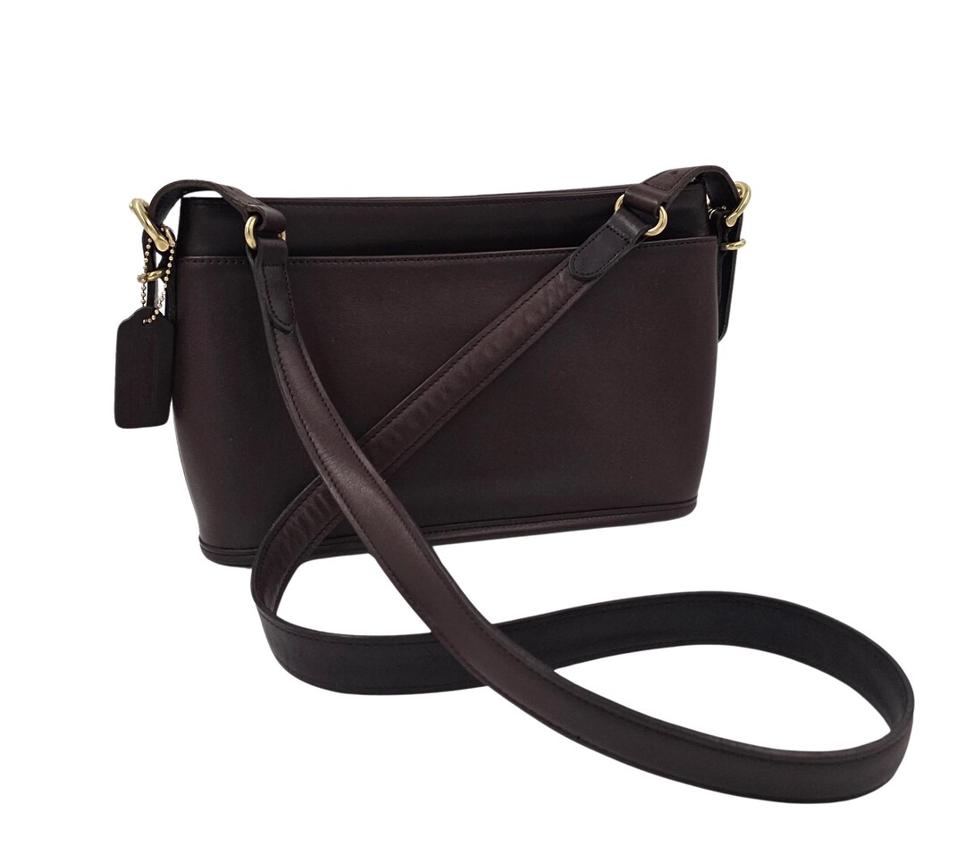Vintage COACH Equestrian Zip Shoulder / Crossbody Bag #9802 Mahogany ...