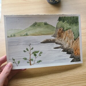 Original Watercolor Painting of Rocky Cliffs - Etsy