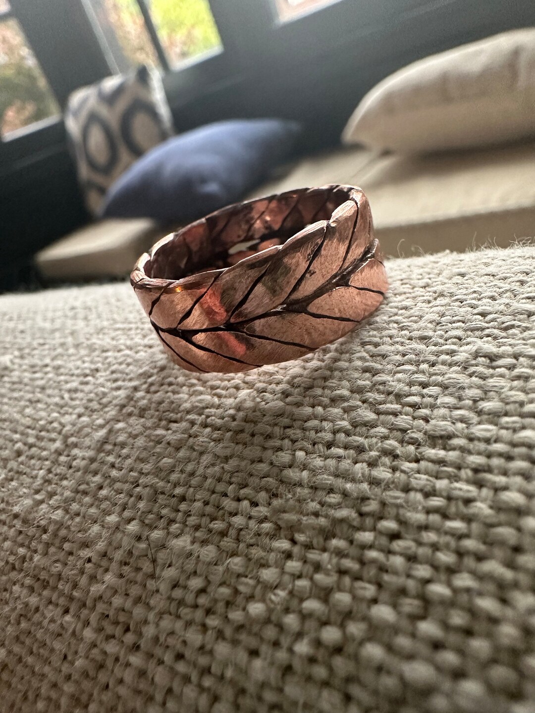 Double Braided Copper Ring Polish Jewelry Pure - Etsy