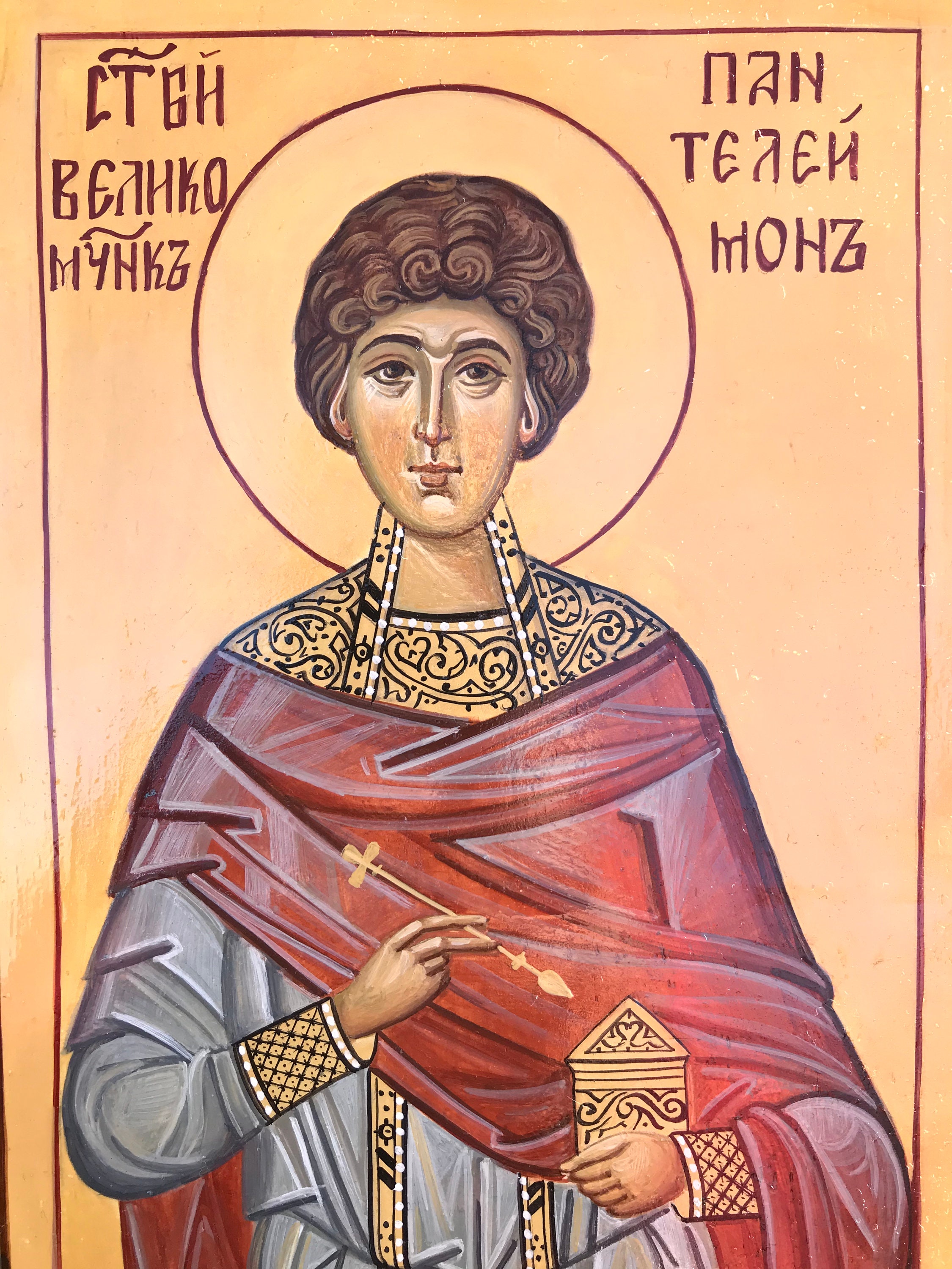 Saint Panteleimon Hand-craft Orthodox Icon - Etsy