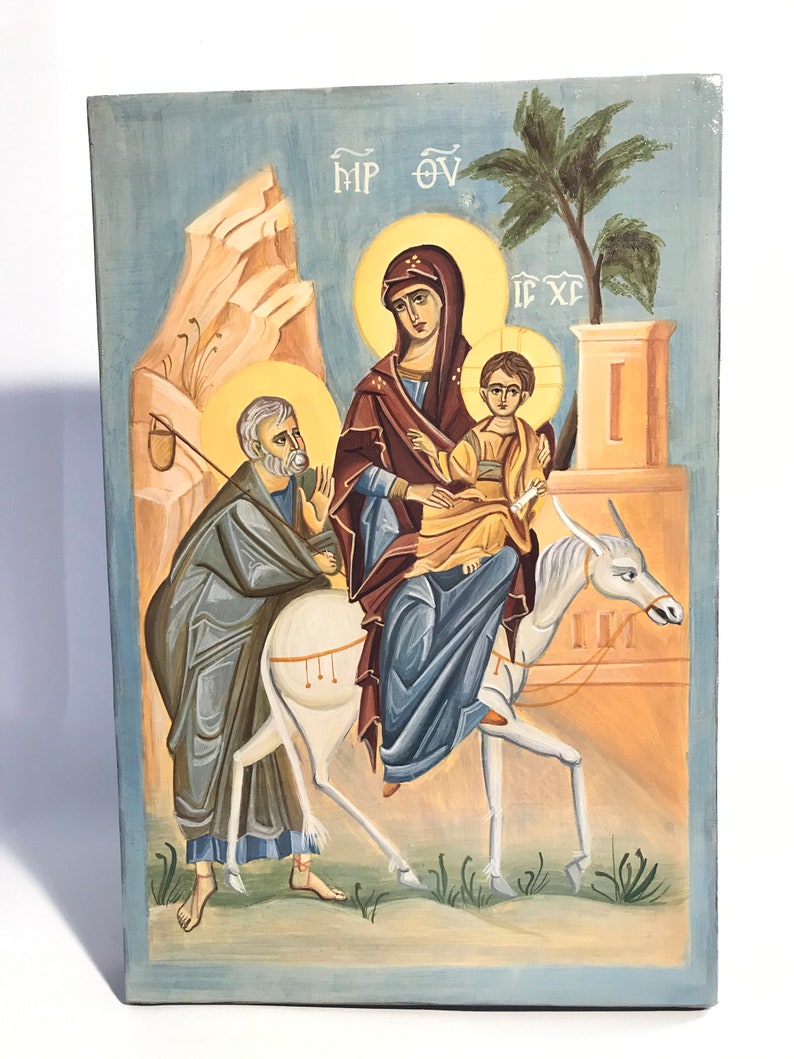 Escape to Egypt Icon Jesus Christ, the Holy Mother of God and Joseph ...