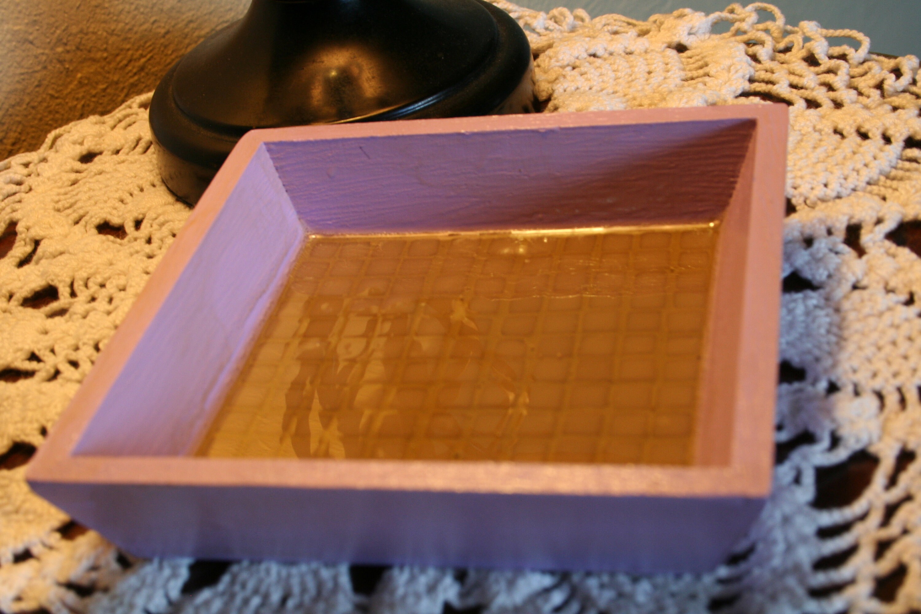 Pretty Lavender Small Square Tray With Ceramic Tile Perfect - Etsy