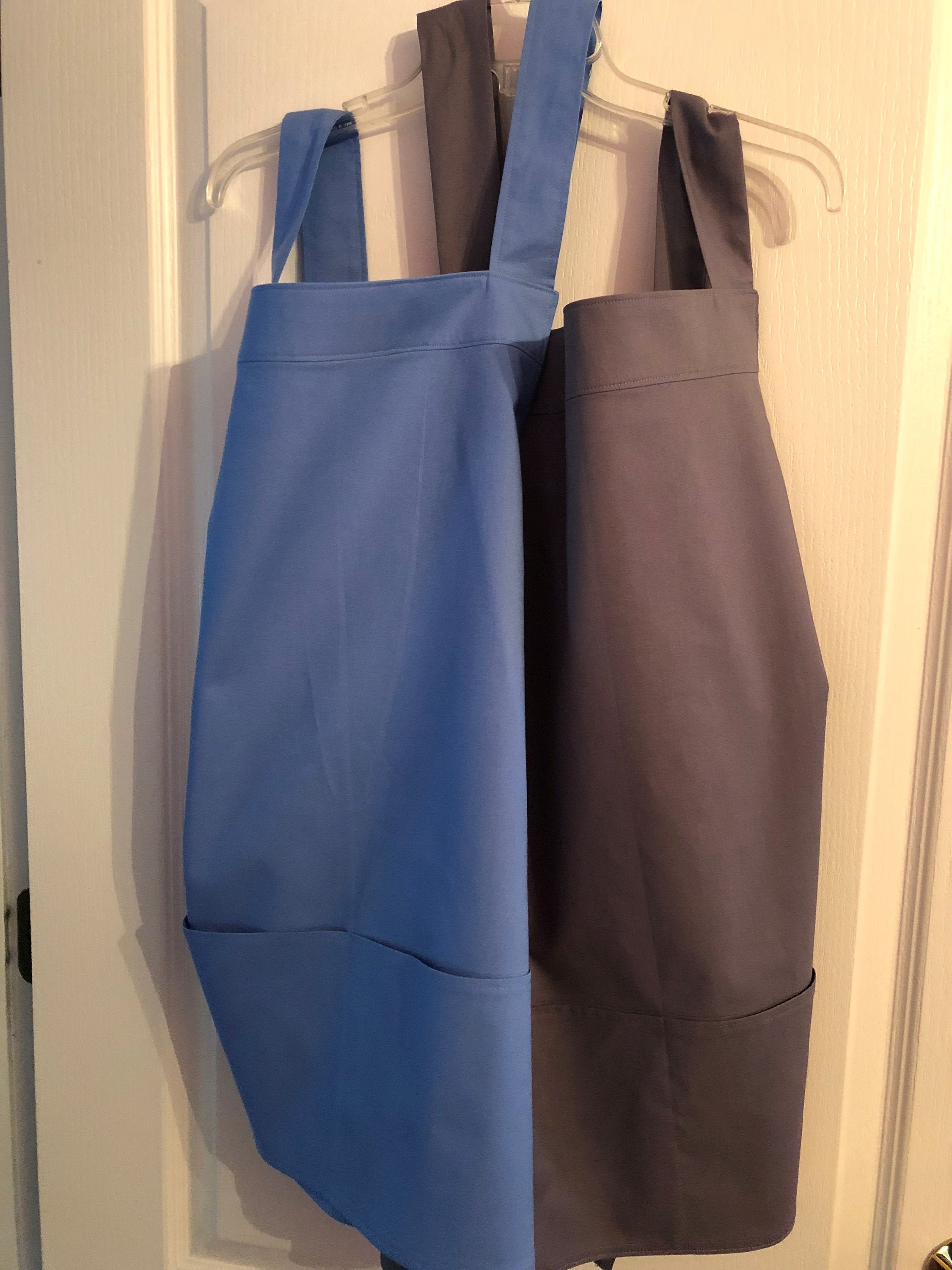Cross Back Apron: Hip Length Smock With Straps - Etsy