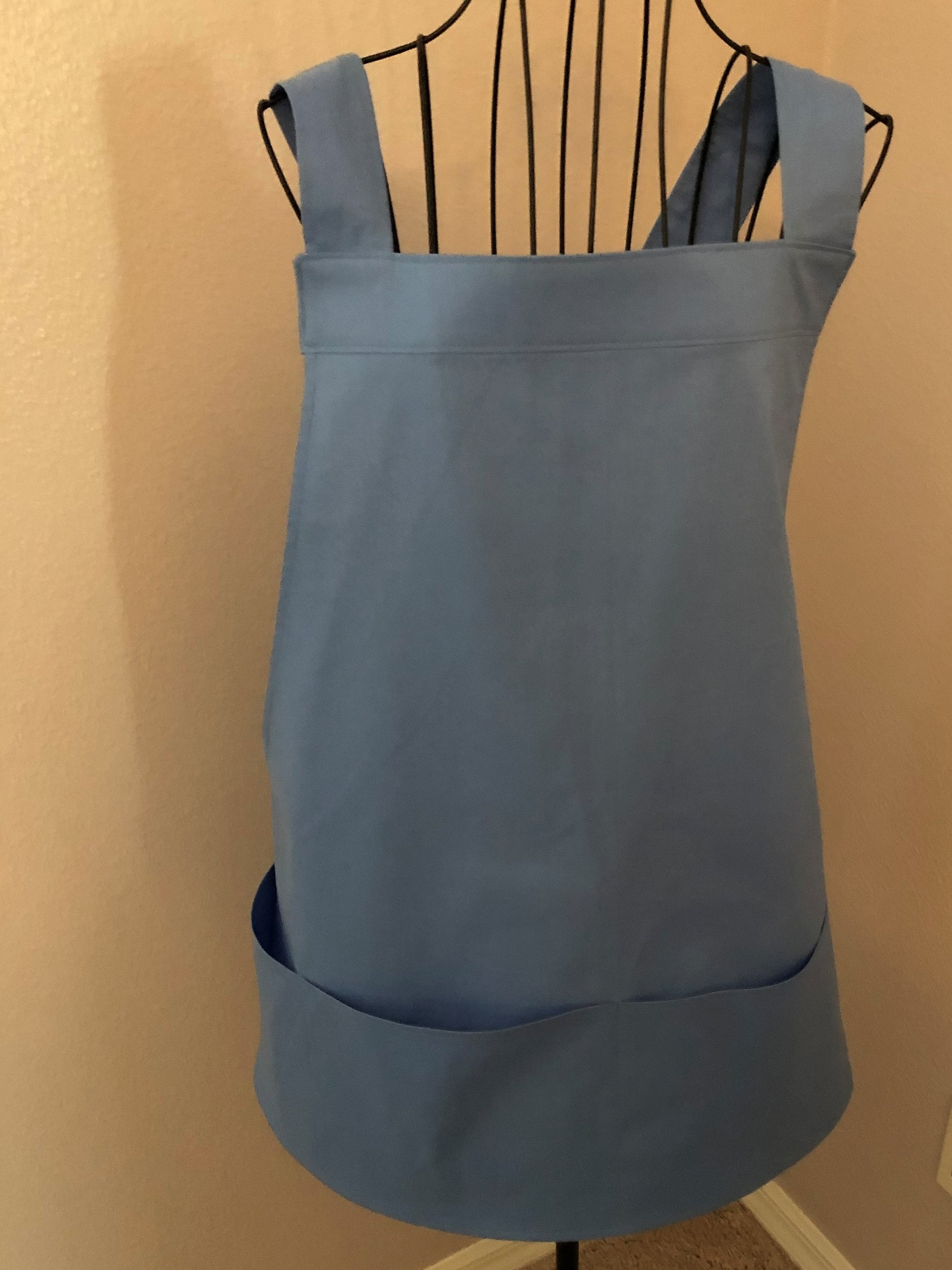 Cross Back Apron: Hip Length Smock With Straps - Etsy