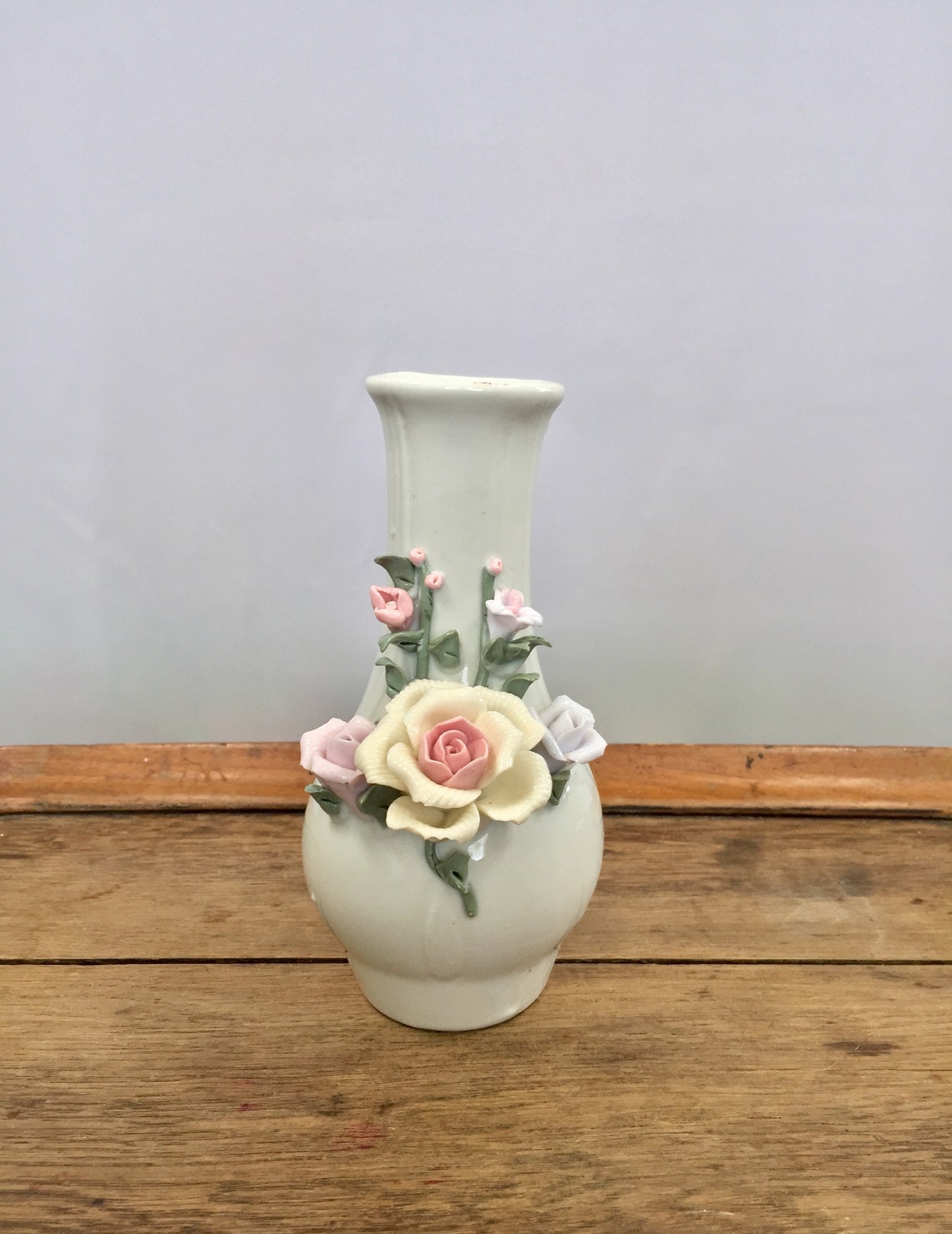 Vintage Bud Vase, Ceramic, Roses, Vintage Vase, Bud Vase, Vases - Etsy