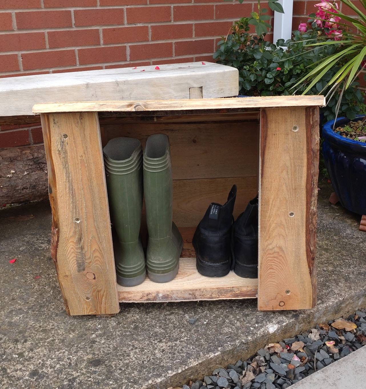 Natural Rustic Outdoor Welly Boot Shoe Shed Store Outside - Etsy UK