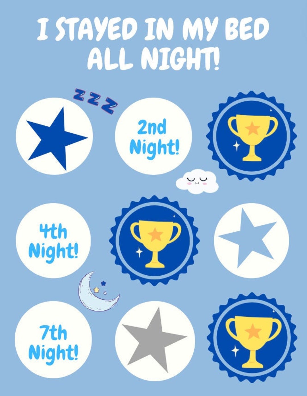 Toddler Sleep Chart / Kids Sleep Tracker / Reward Chart - Etsy