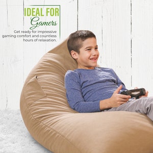 Modern Puff Cover for Adults Giant Design Bean Bag Pouf Exclusively for ...