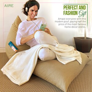 Modern Puff Cover for Adults Giant Design Bean Bag Pouf Exclusively for ...