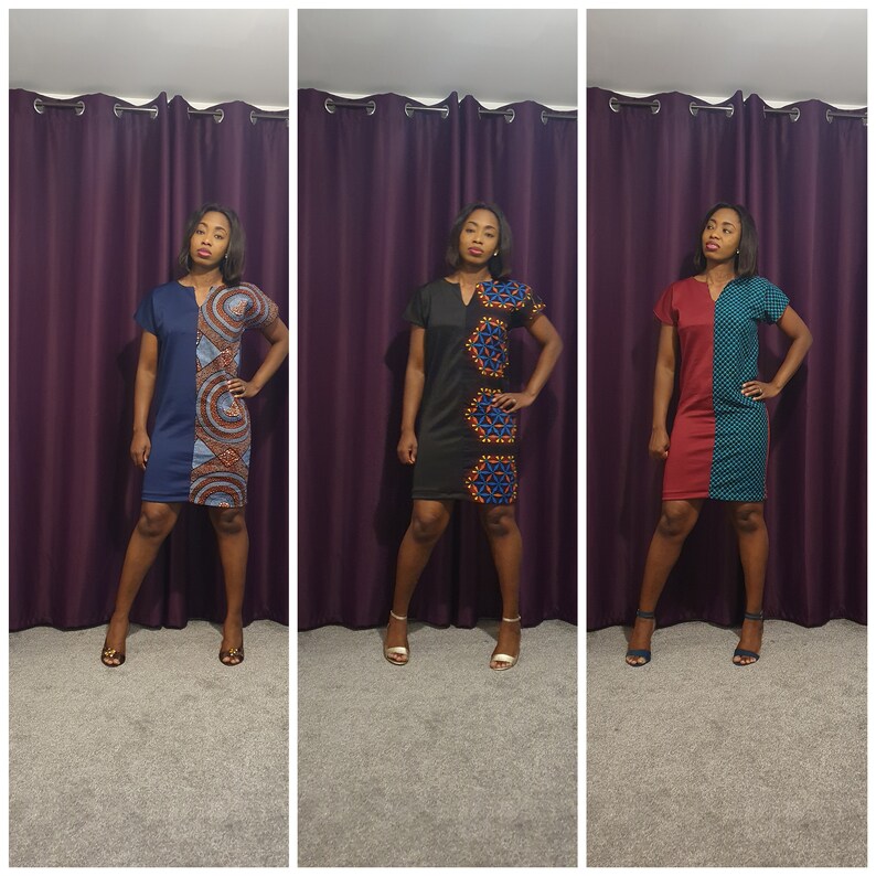 Shift Dress With African Print - Etsy