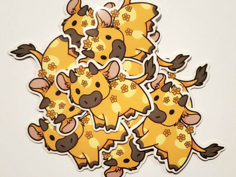Minecraft Moobloom Sticker Die Cut Sticker - Etsy