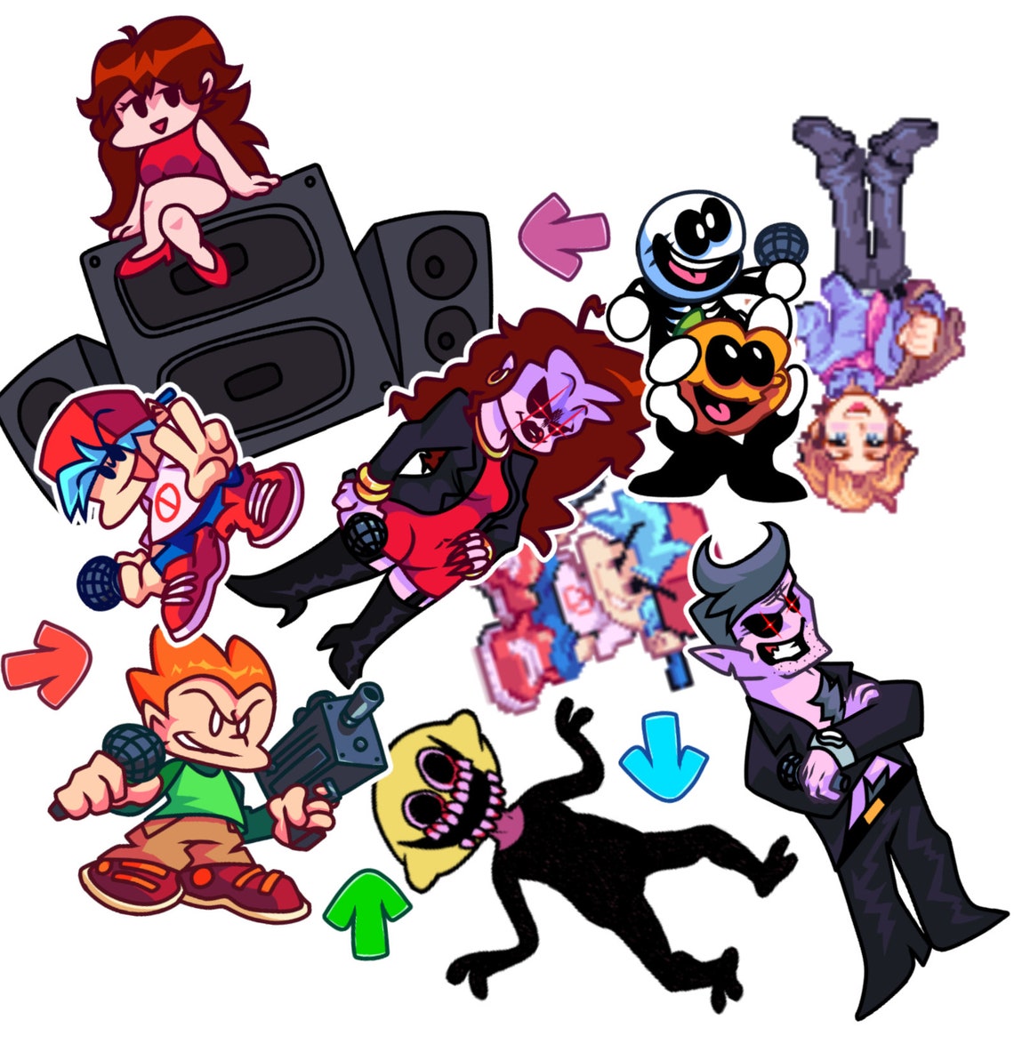 Mini Friday Night Funkin Sticker Sheet - Etsy