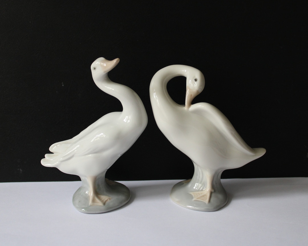 Pair of Vintage Lladro Geese, Collectable Lladro Figurines, Handmade in ...