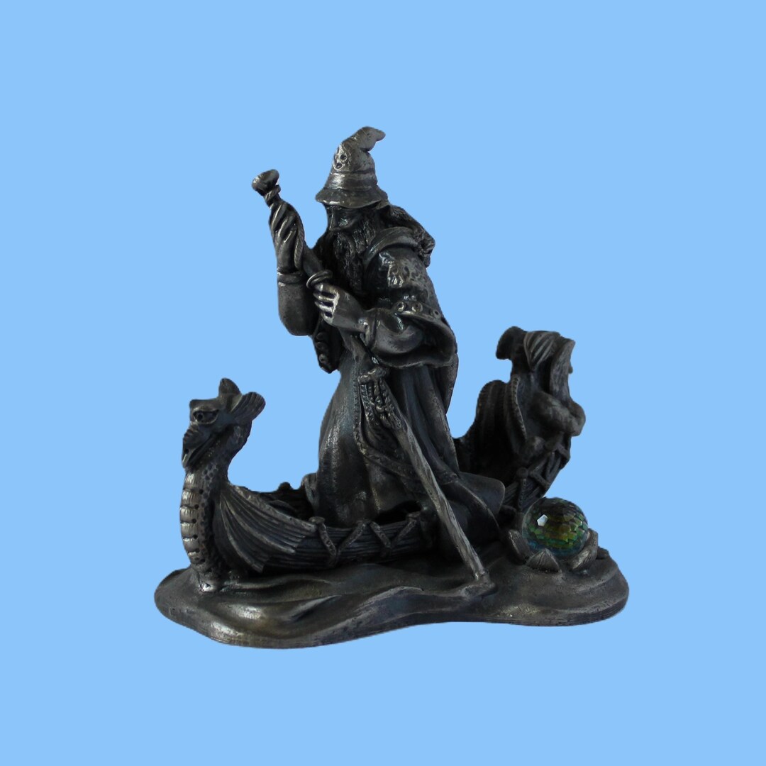 The Wizard of the Lake, Vintage Tudor Mint Figurine From the Myth and ...
