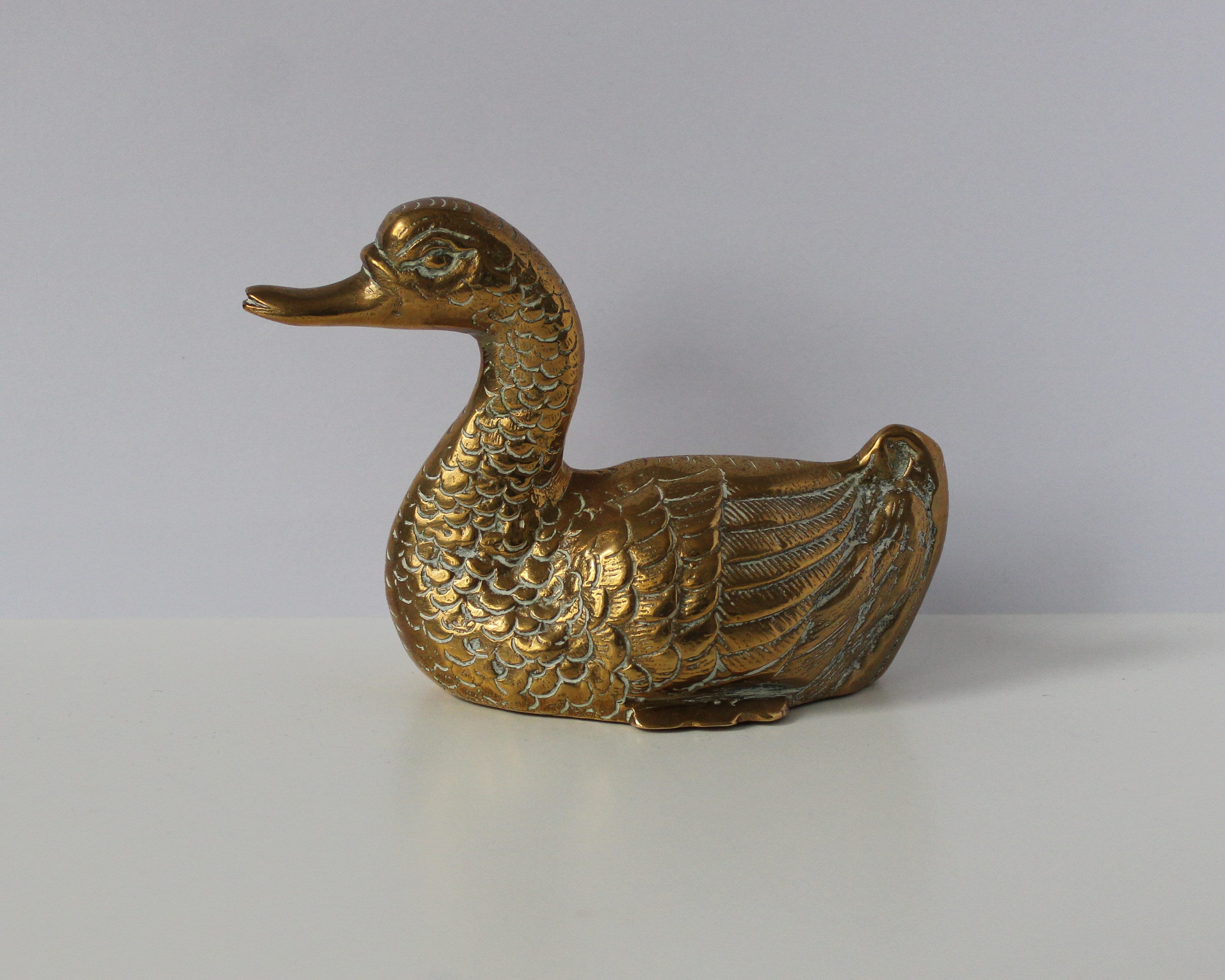 Beautiful Brass Duck, Lovely Vintage Figurine, Collectable Duck ...