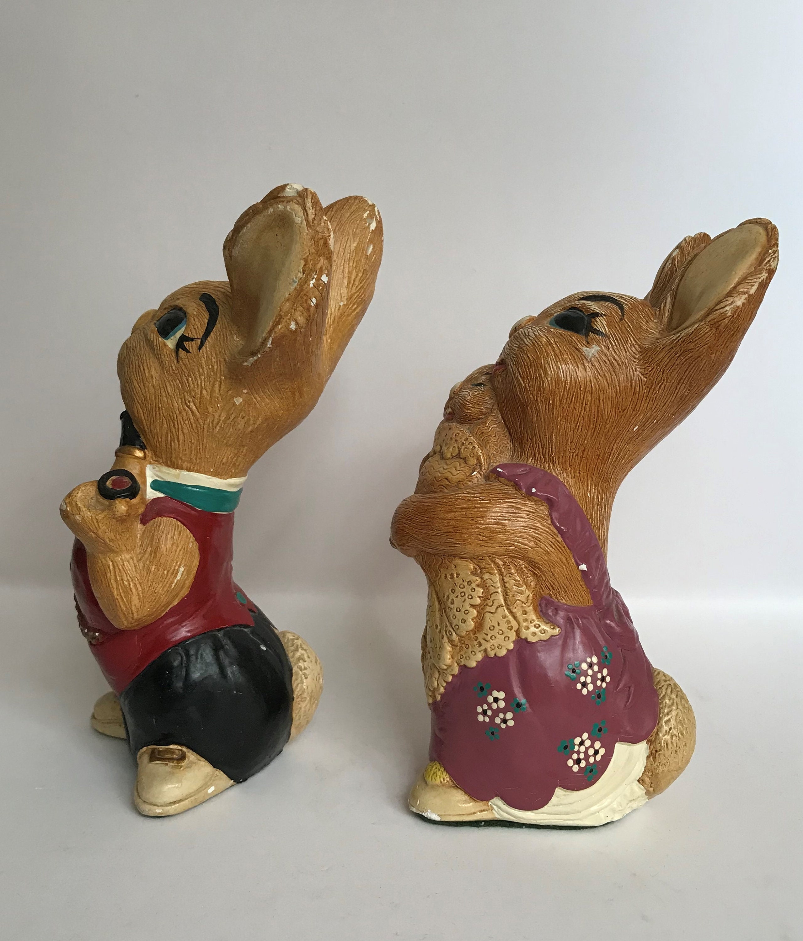 A Pair of Vintage Rabbit Figurines Nice Collectable Bunny - Etsy