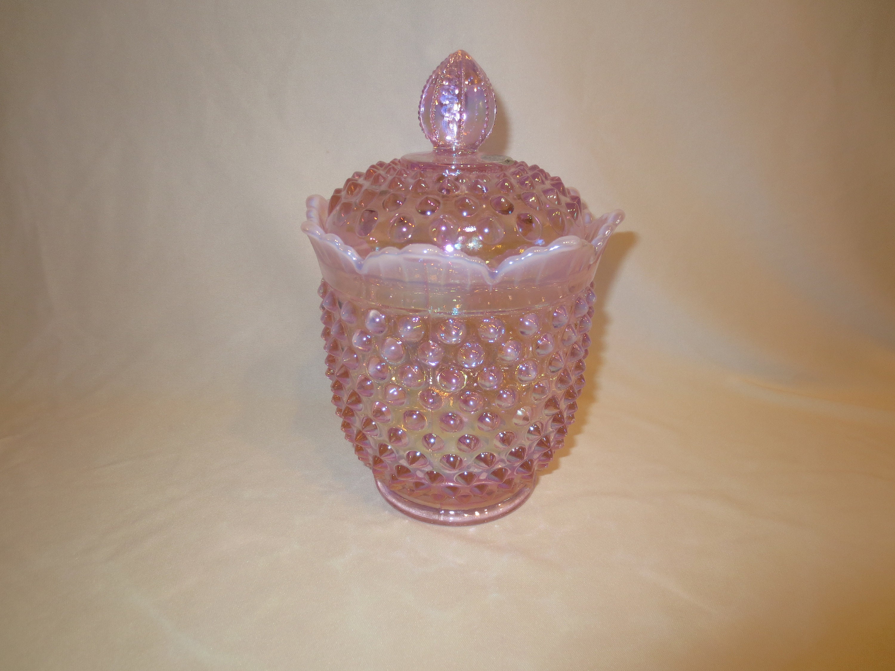Fenton Hobnail Pink Opalescent Iridized Covered Candy - Etsy