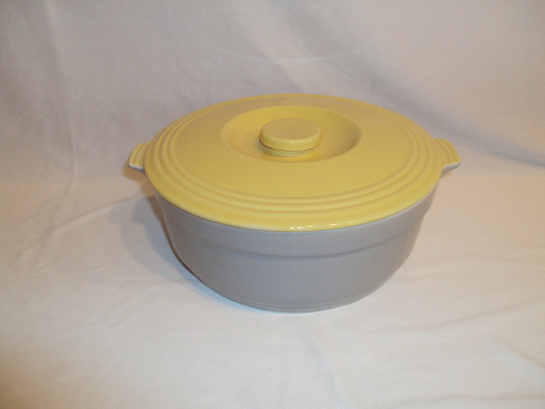 Hall Pottery General Electric Yellow Gray Covered Casserole - Etsy
