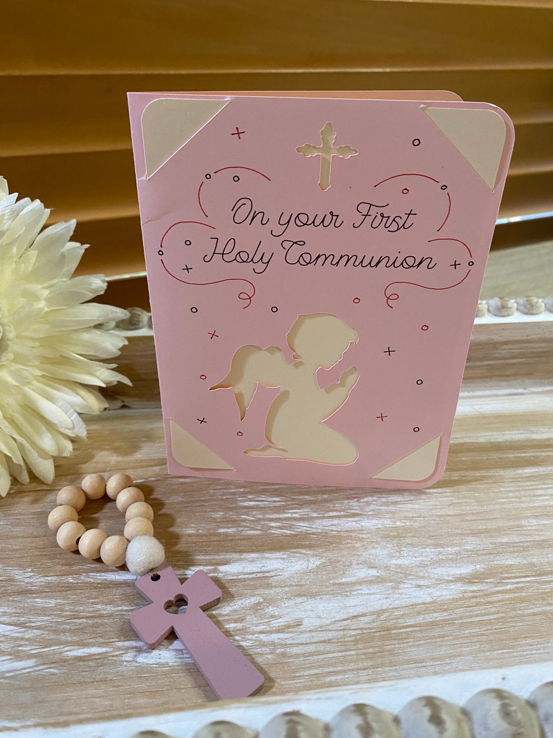 First Holy Communion Card, Greeting Card, First Communion Card, Tarjeta ...