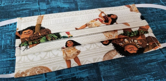 MOANA Face Mask 100% Cotton With Filter Pocket High Quality - Etsy