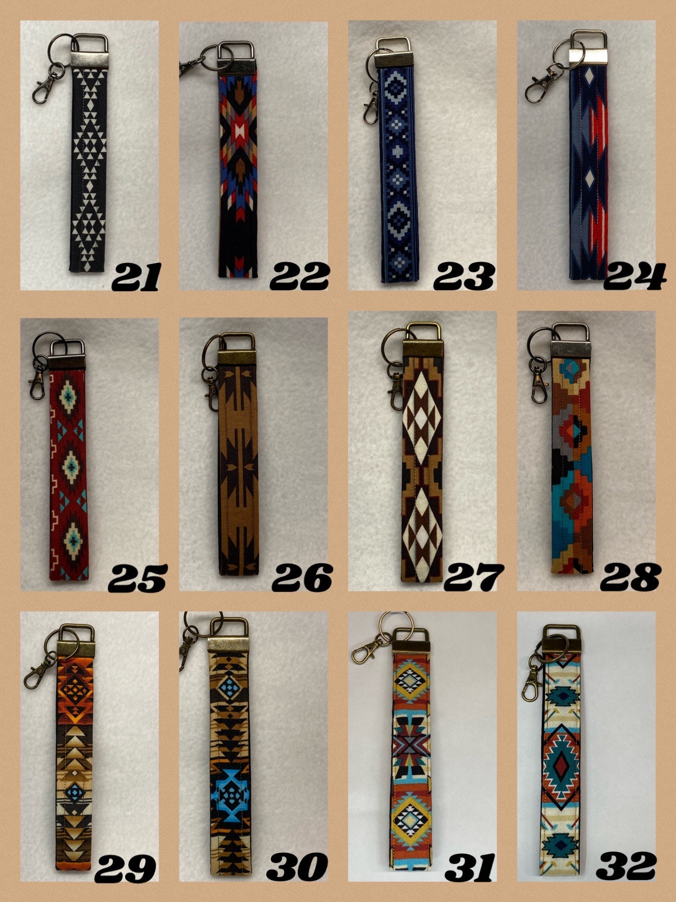 Native American Made Key Chains and FOB Holders 92 Different - Etsy