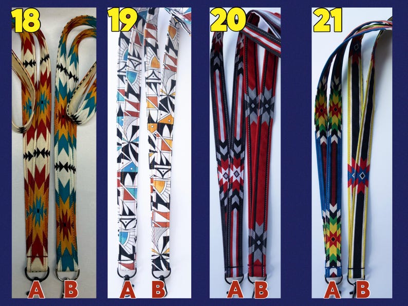 Native American Made Lanyard – Dine' Fabric Badge Holder - Etsy