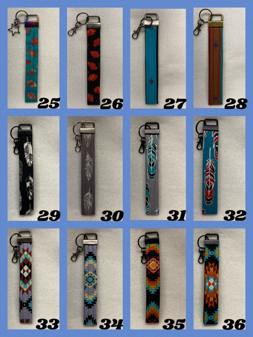 Native American Made Key Chains and FOB holders 70 different | Etsy