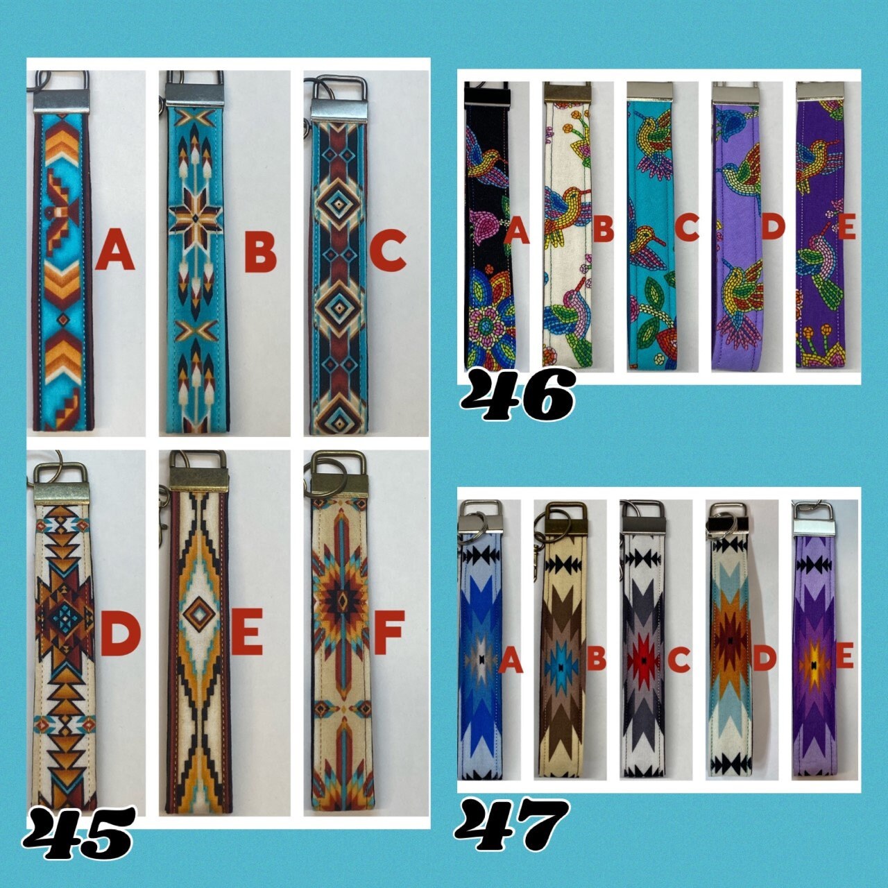 Native American Made Key Chains and FOB Holders 92 Different - Etsy