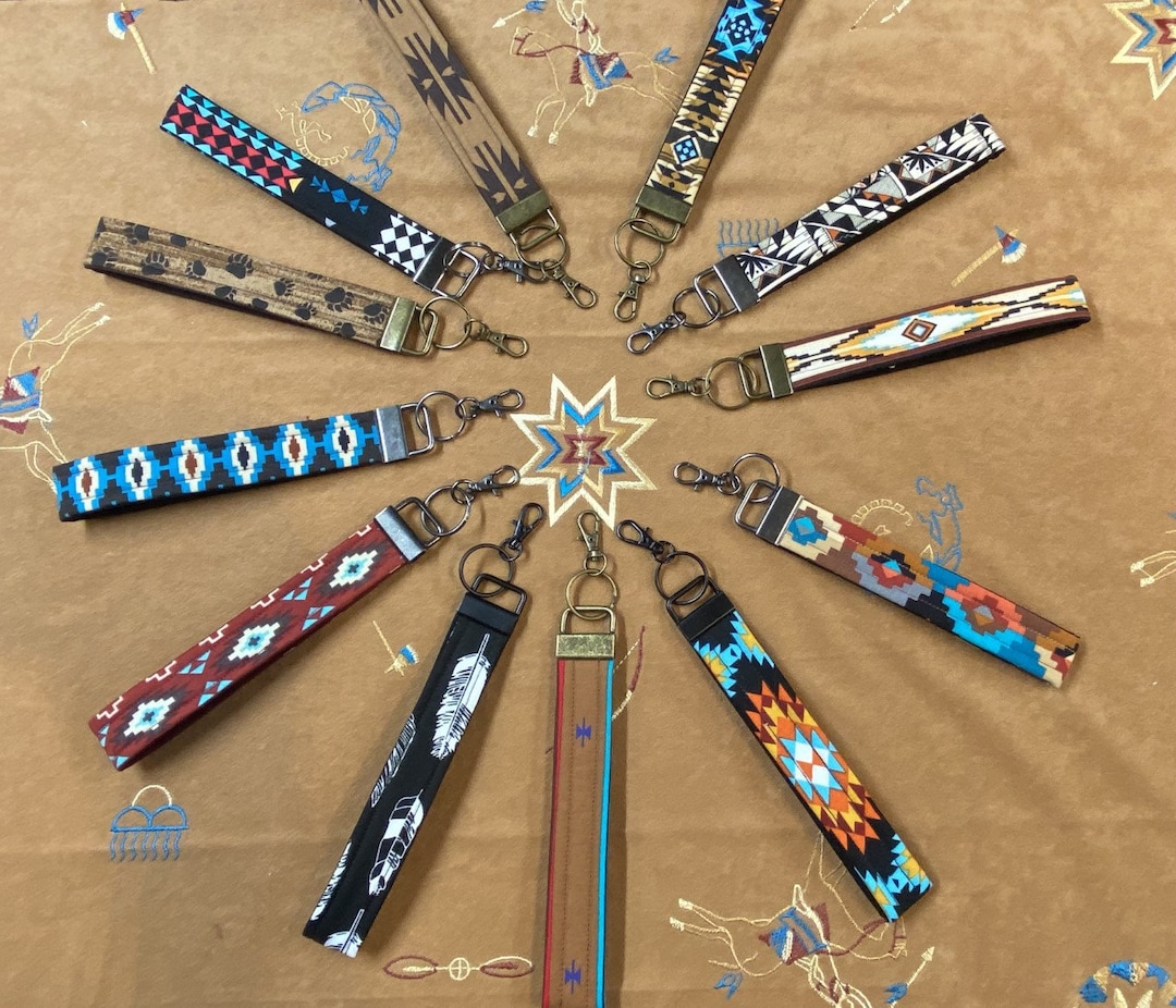Native American Made Key Chains and FOB Holders 64 Different Designs ...