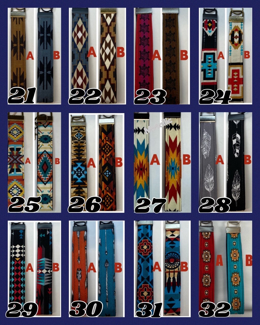 Native American Made Key Chains and FOB Holders 92 Different - Etsy