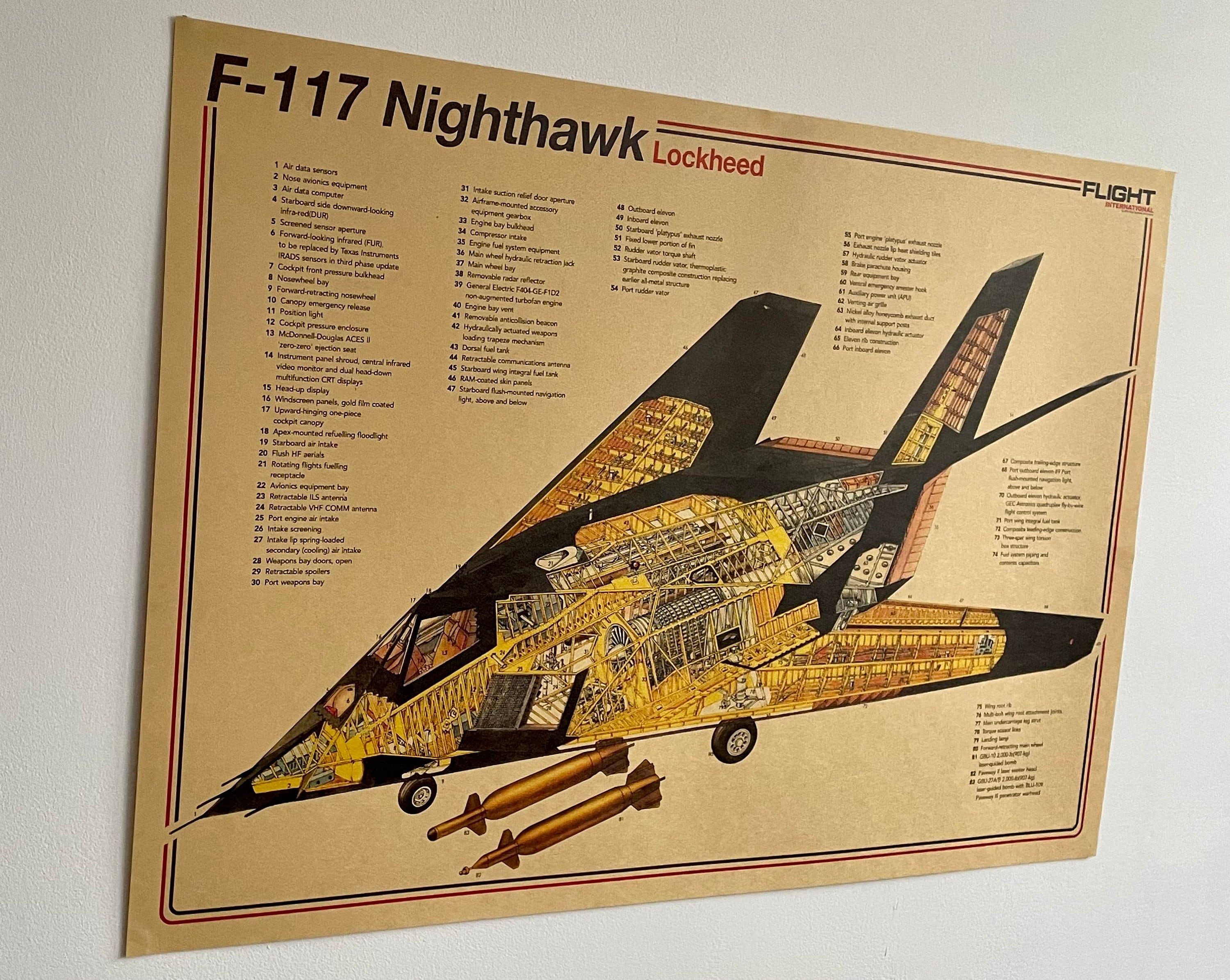 F-117 Nighthawk Jet Schematics Poster - Etsy UK