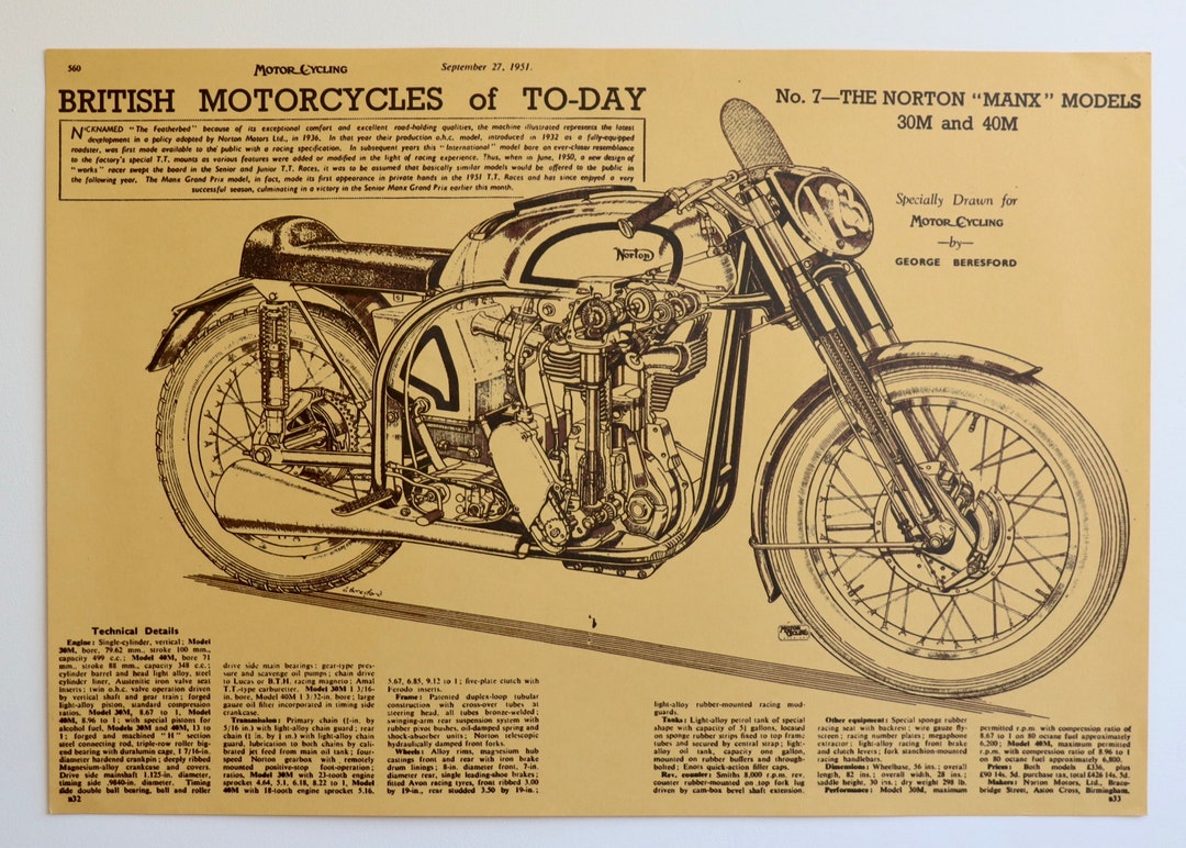 British Motorcycles of Today Poster - Etsy