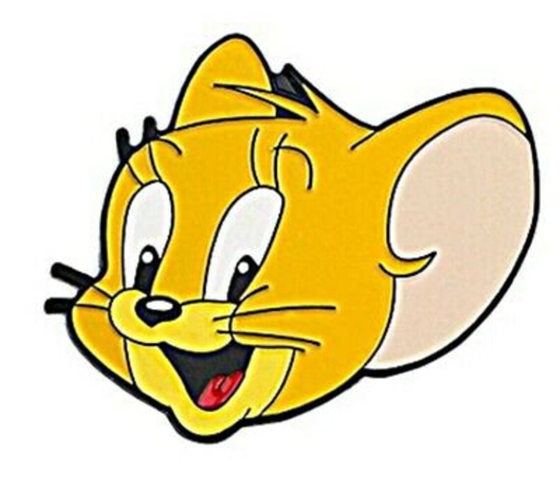 Tom and Jerry Jerry Mouse Face Metal Enamel Pin | Etsy