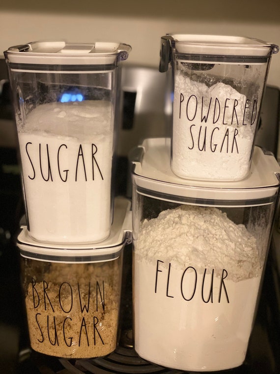 Rae Dunn Inspired Set of 4-baking Labels for Storage | Etsy