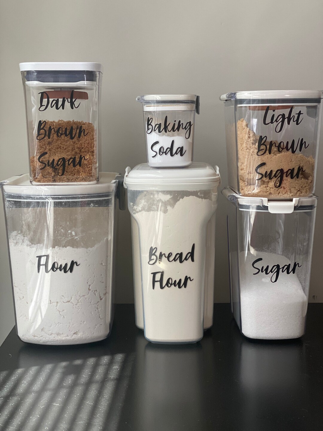 Set of 6-baking Labels for Storage Containers! Baking Vinyl Decals ...