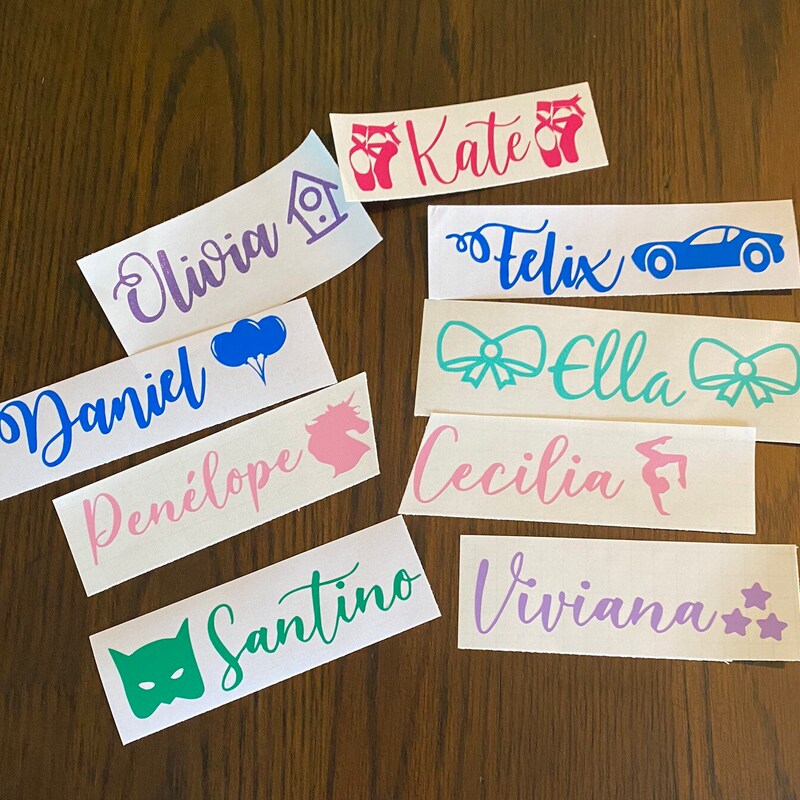 Vinyl Name Sticker - Etsy