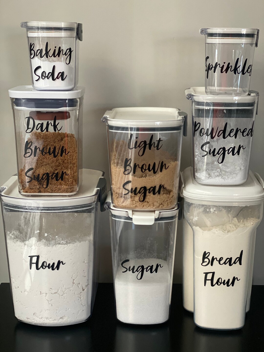 Set of 8-baking Labels for Storage Containers! Baking Vinyl Decals ...