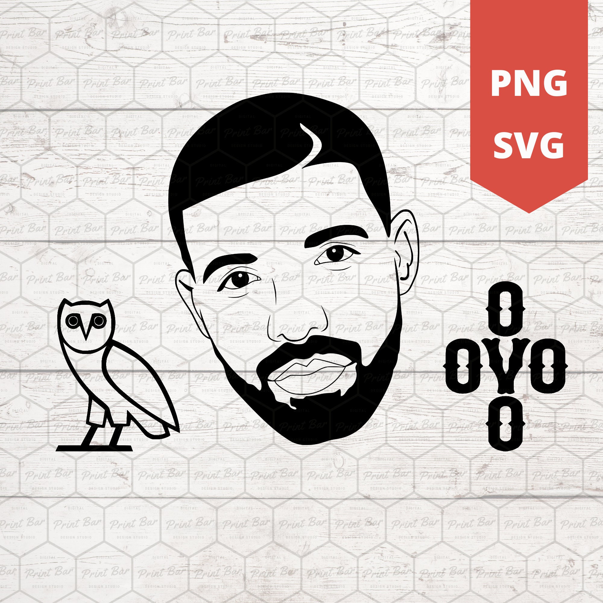 Drake face and logo SVG / PNG | Etsy