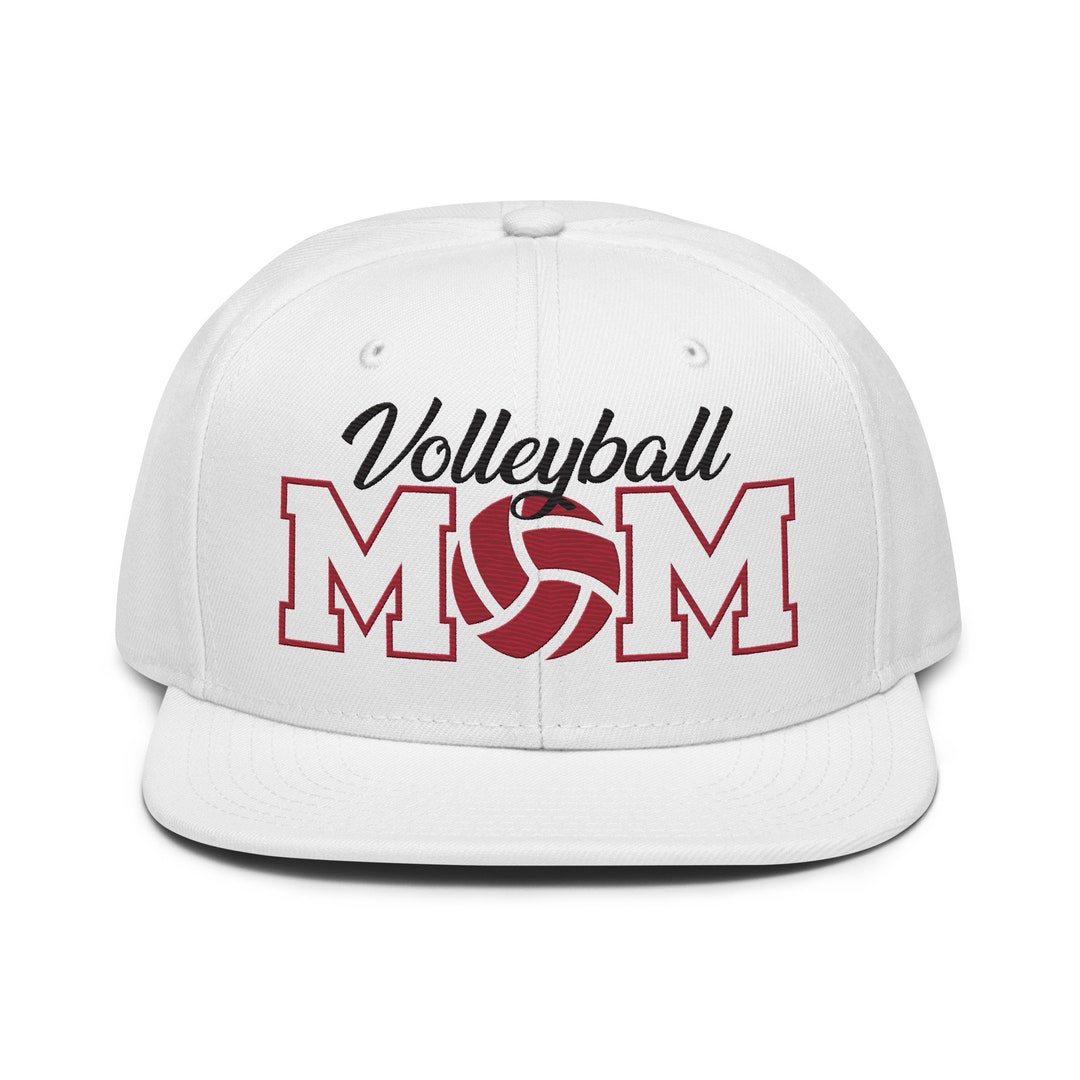 Volleyball Mom White Snapback Hat Custom Team Color - Etsy