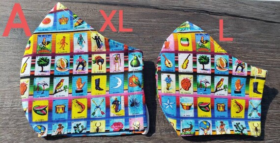 Loteria Cards Face Mask With Nose Wire Filter Pocket and | Etsy
